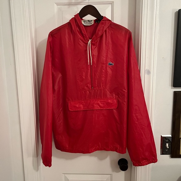 Izod | Jackets & Coats | Vintage Izod Lacoste Hooded Windbreaker | Poshmark